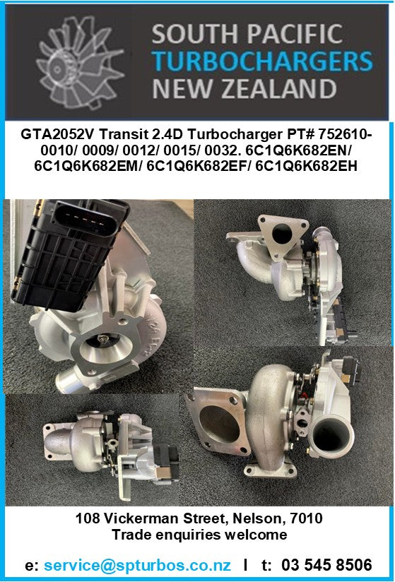 FORD Transit 2.4L TDCi 140HP. GTA2052V Turbo. – South Pacific Turbochargers